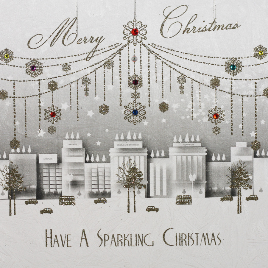 Have A Sparkling Christmas – Handmade Open Christmas Card – SV5 – Tilt Art