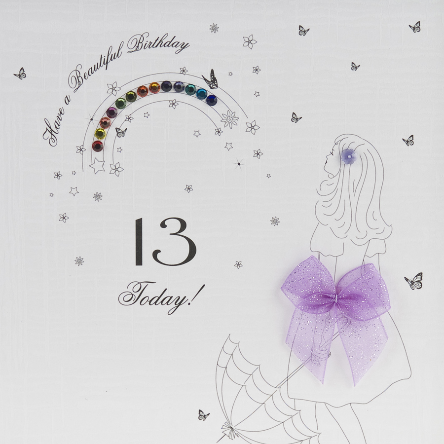 13 Today – Handmade Birthday Card – BB44 – Tilt Art
