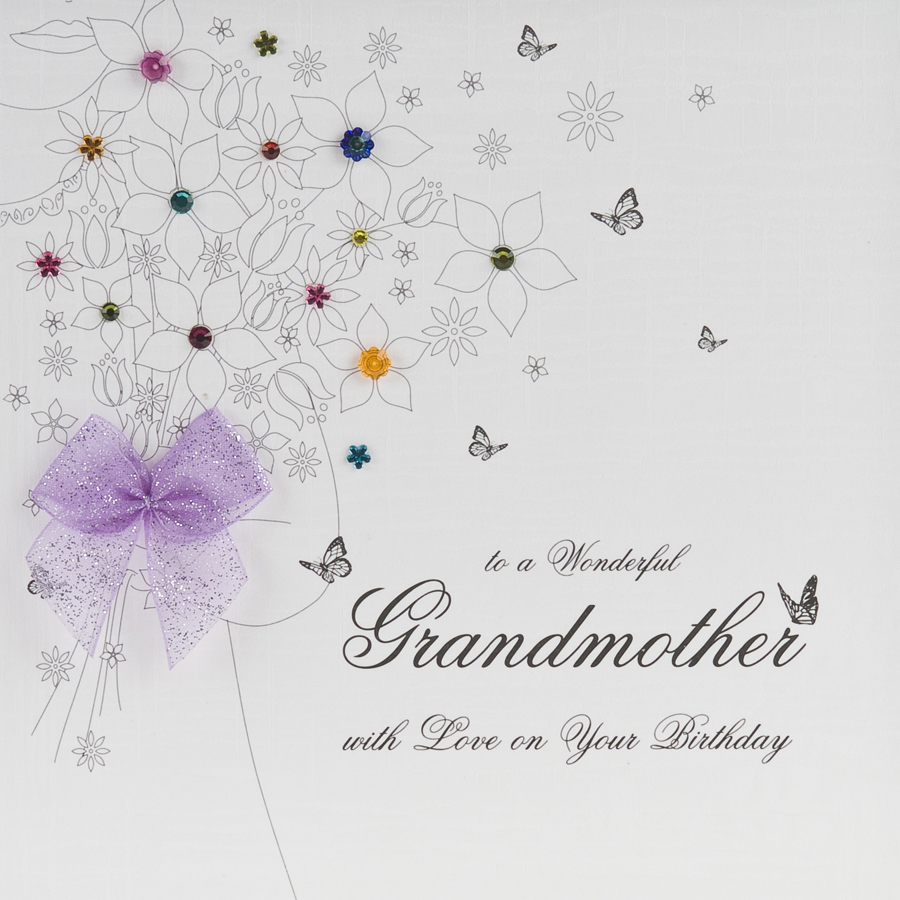 Wonderful Grandmother Handmade Birthday Card BB9 Tilt Art