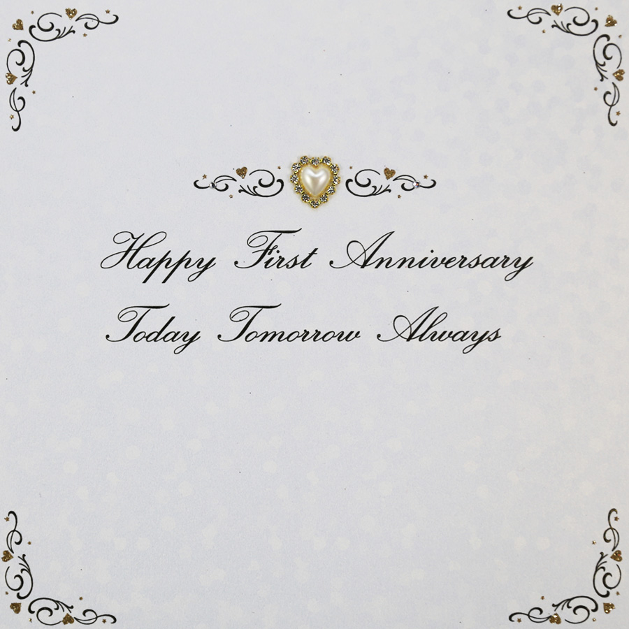 Happy First Anniversary Handmade Anniversary Card AG36 Tilt Art happy-first-anniversary-handmade-anniversary-card-ag36-tilt-art