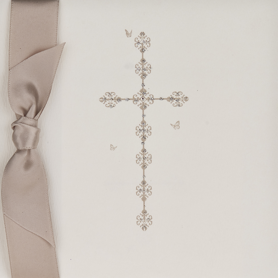 Blank Cross – Handmade Greeting Card – CM3 – Tilt Art