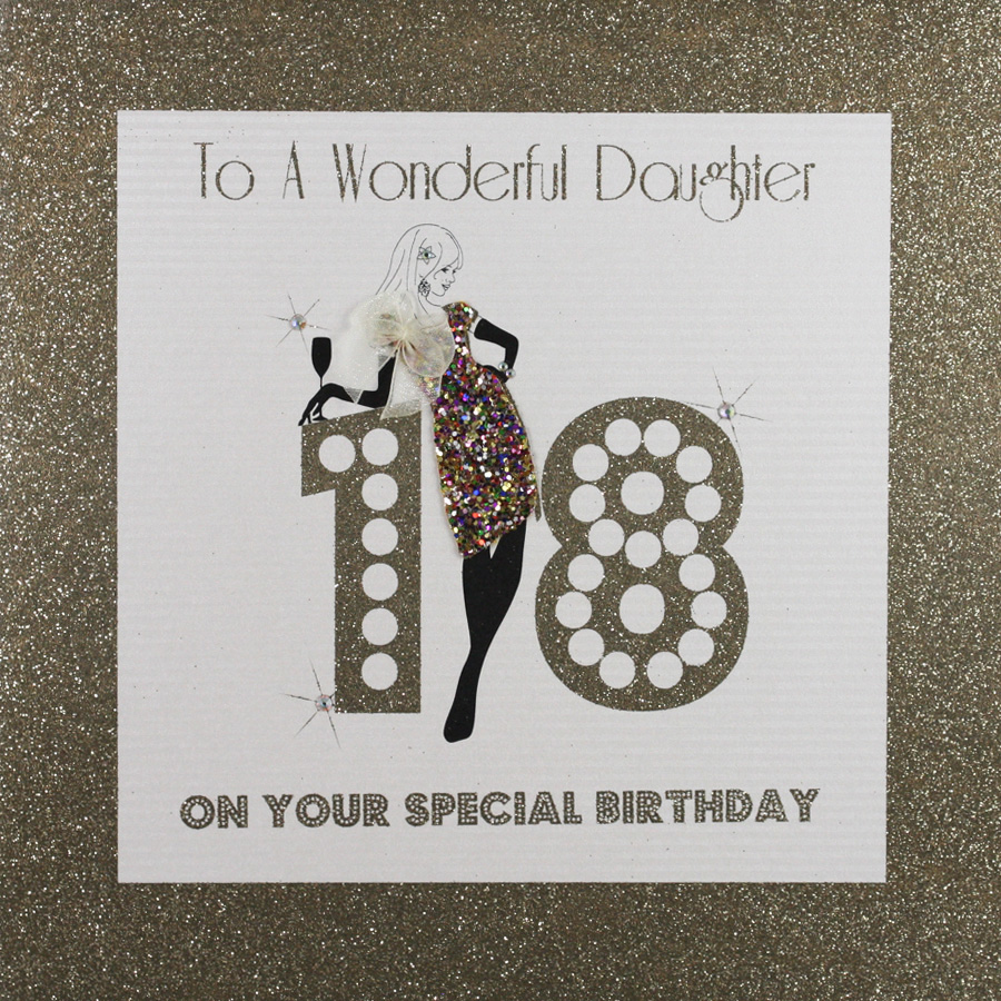 To A Wonderful Daughter Large Handmade 18th Birthday Card GA21 