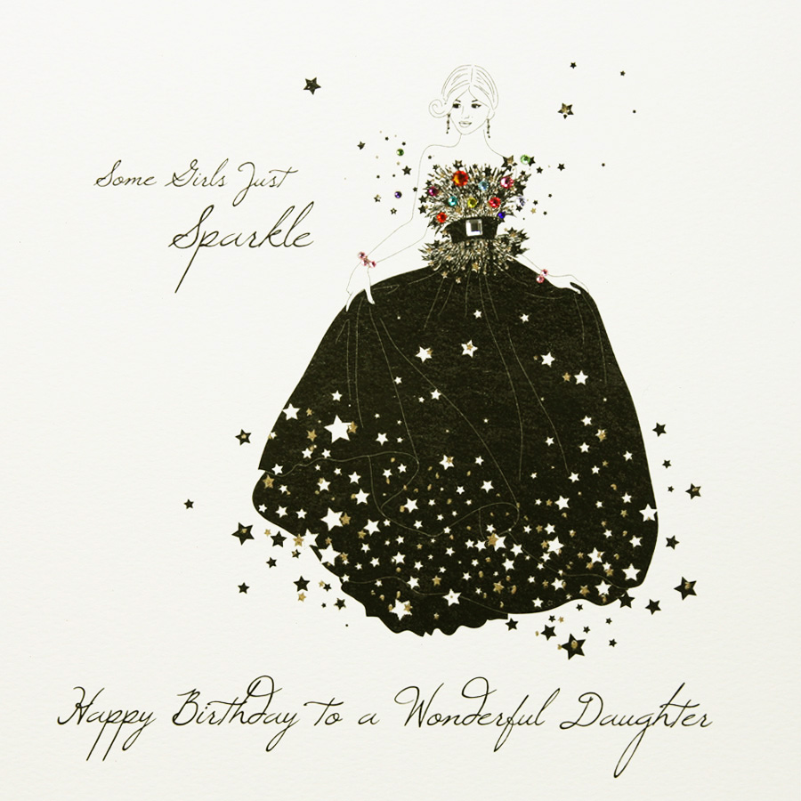 To a Wonderful Daughter – Large Handmade Birthday Card – SL13 – Tilt Art
