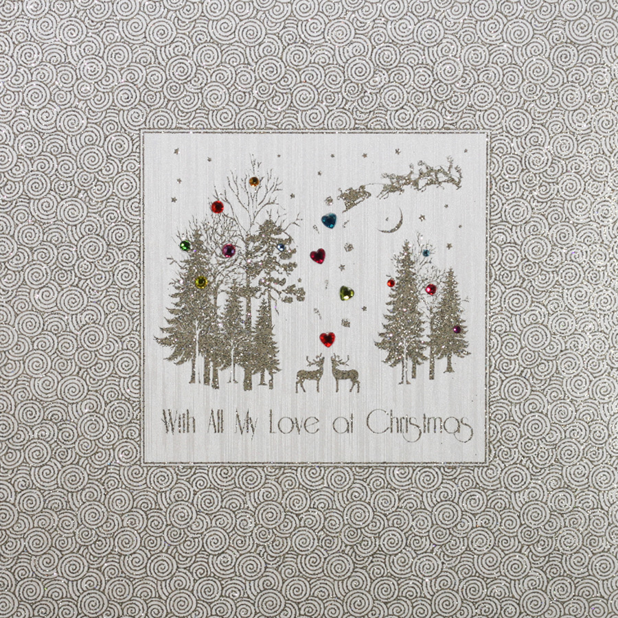 With All My Love At Christmas – Handmade Open Christmas Card – DEC10 ...