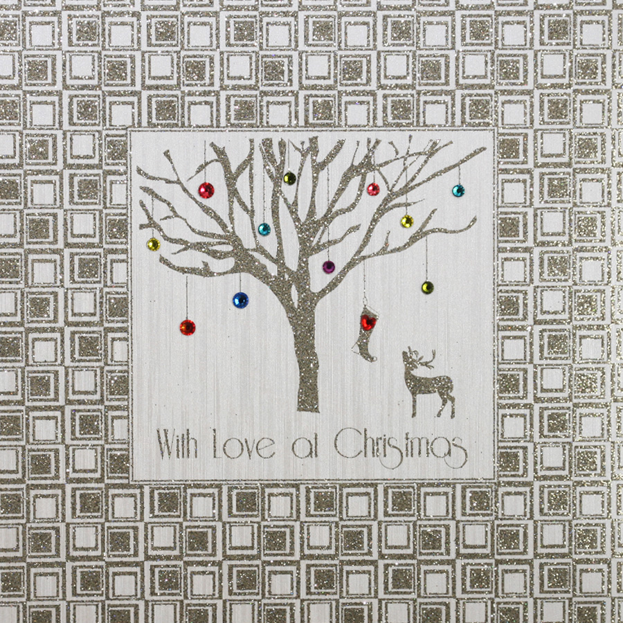 With Love At Christmas – Handmade Open Christmas Card – DEC12 – Tilt Art