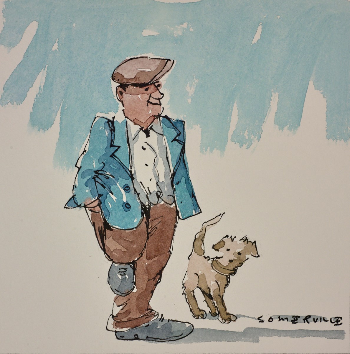 Best Friends – Original Watercolour By George Somerville – Tilt Art