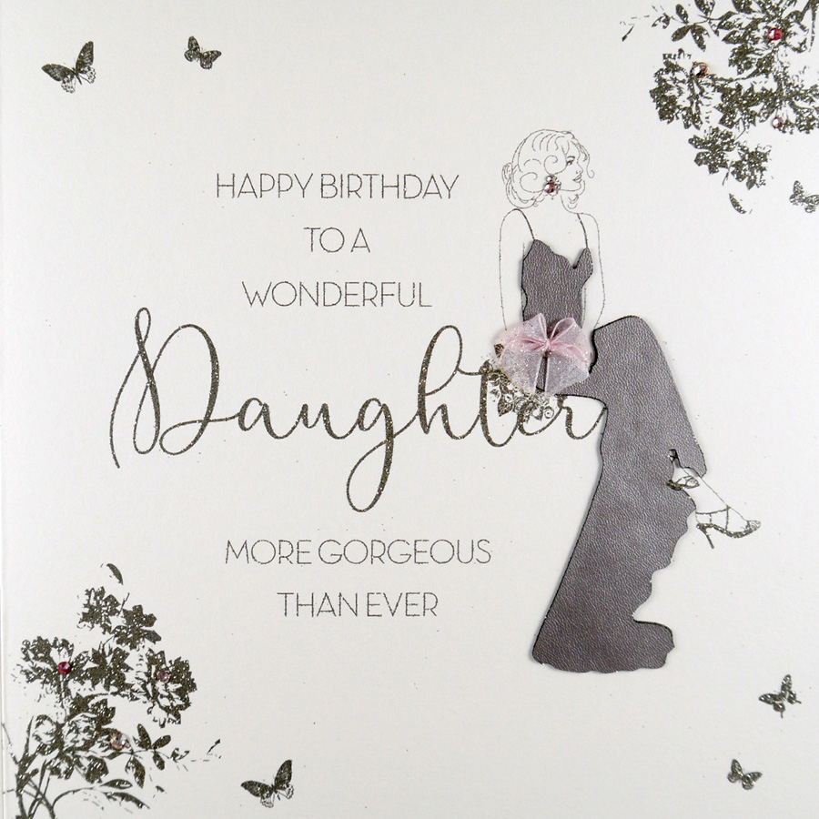 To A Wonderful Daughter / Gorgeous – Large Handmade Birthday Card ...