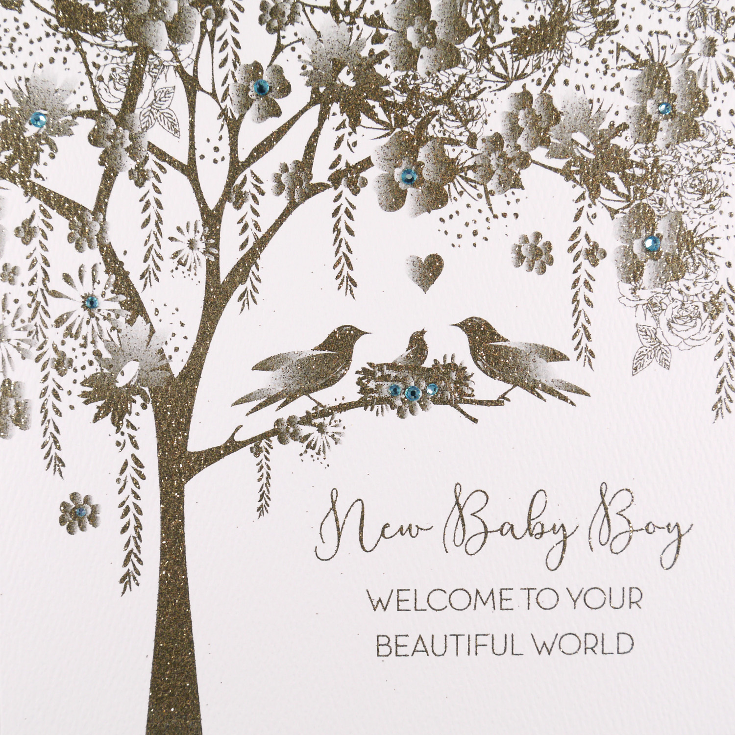Welcome To Your Beautiful World Handmade New Baby Boy Card GS44 Welcome To Your Beautiful World Handmade New Baby Boy Card GS44