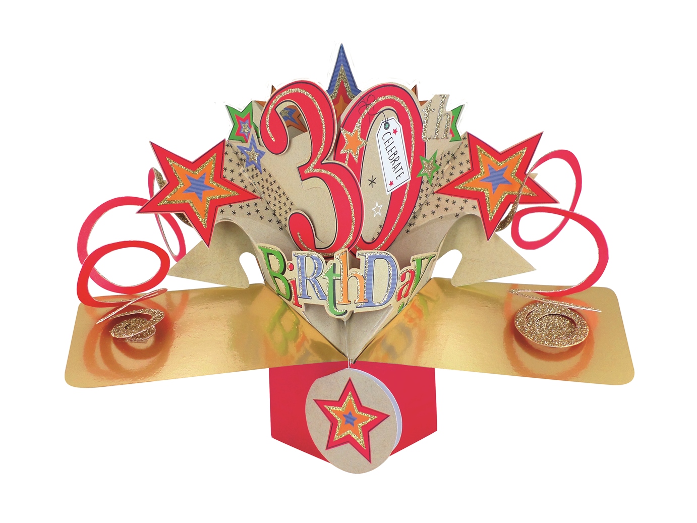 30th Birthday Pop Up Card Pop149 Tilt Art