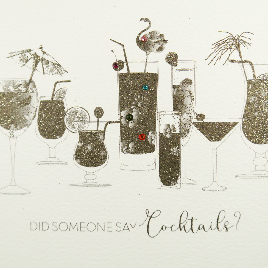 Did Someone Say Cocktails ? – Handmade Greeting Card / GSM32 – Tilt Art