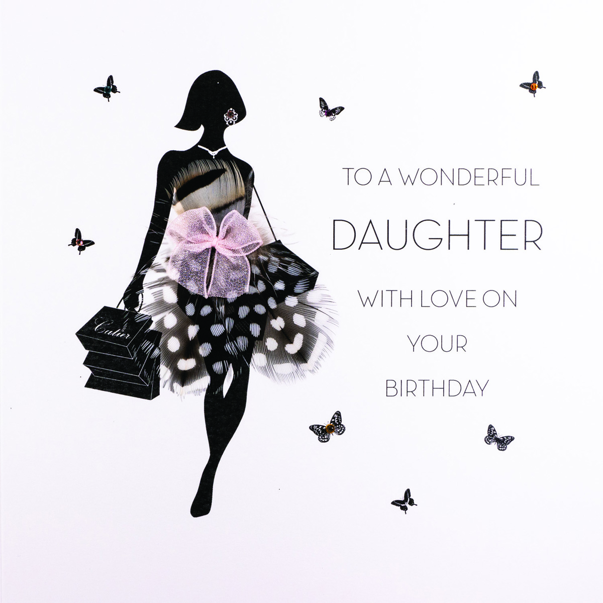 To a Wonderful Daughter – Handmade Birthday Card / FOF9 – Tilt Art